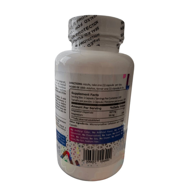 Aspartato de Magnesio X 100 CAPSULAS – Bioinfinitysas